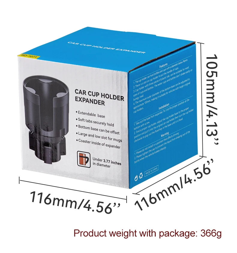 Universal Plus Integral Upgraded Offset Base Car Cup Holder