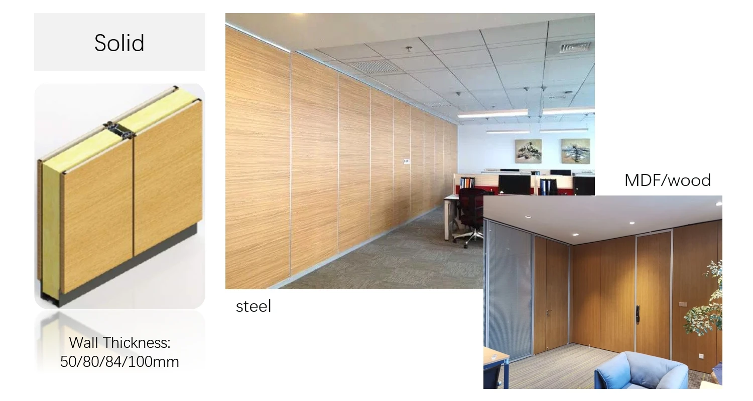 Freestanding Wood Wall Panel Room Divider - Metal Office Partitions