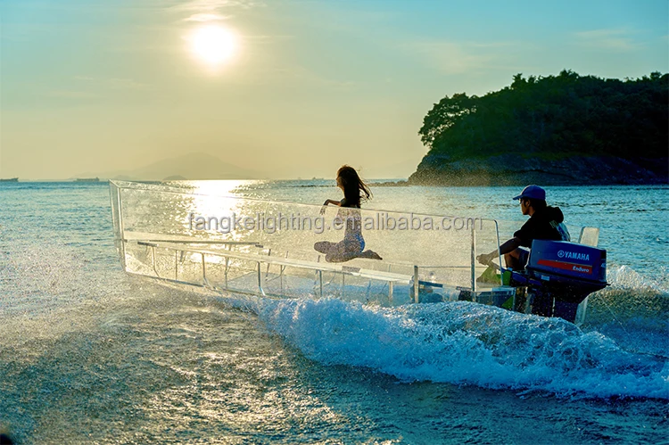 15 Person Crystal Cruise Ship Transparent Clear Boat With Engine Motor ...