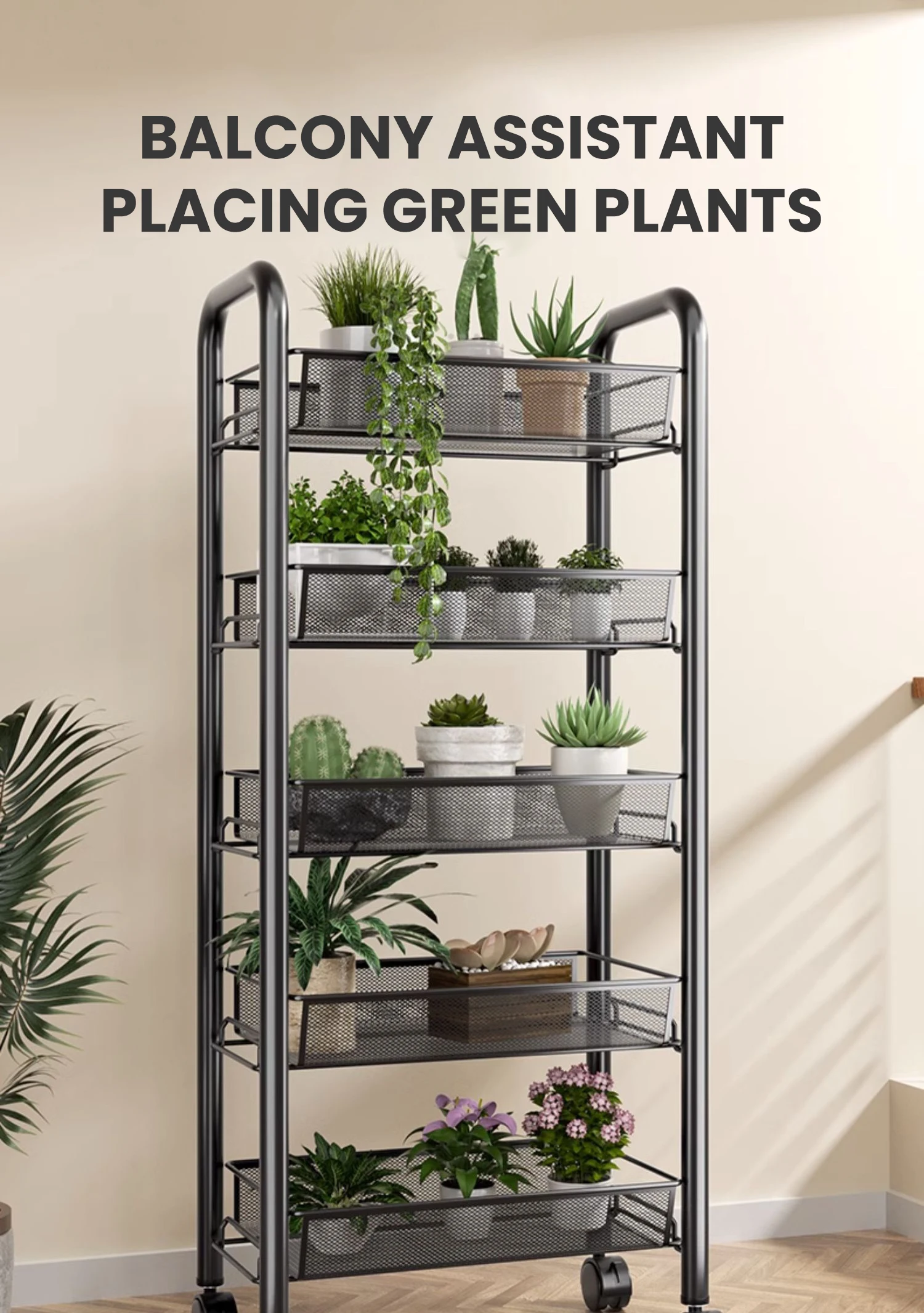 3-tier Rolling Utility Storage Rack Cart On Wheels,Trolley Craft Cart ...