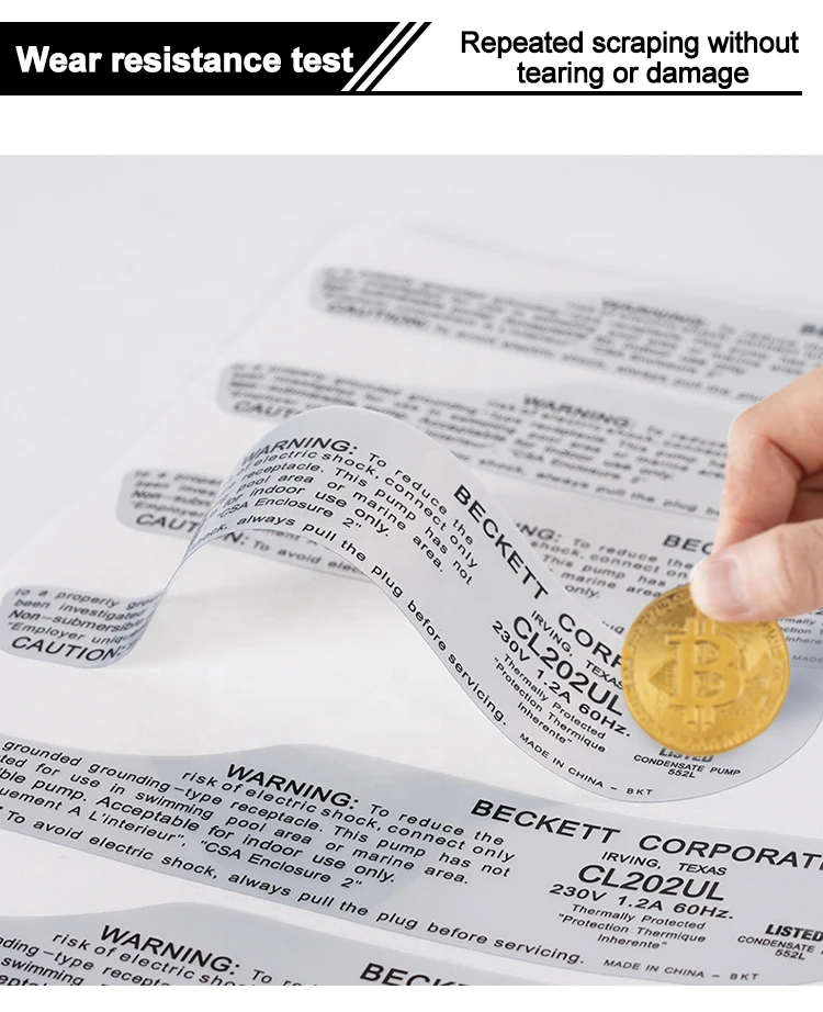 Custom Warning Label Electrical Sticker Adhesive Electrical Panel ...