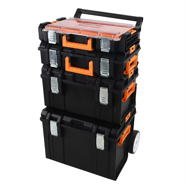 plastic stackable tool storage cabinet with wheels workshop mobile ...