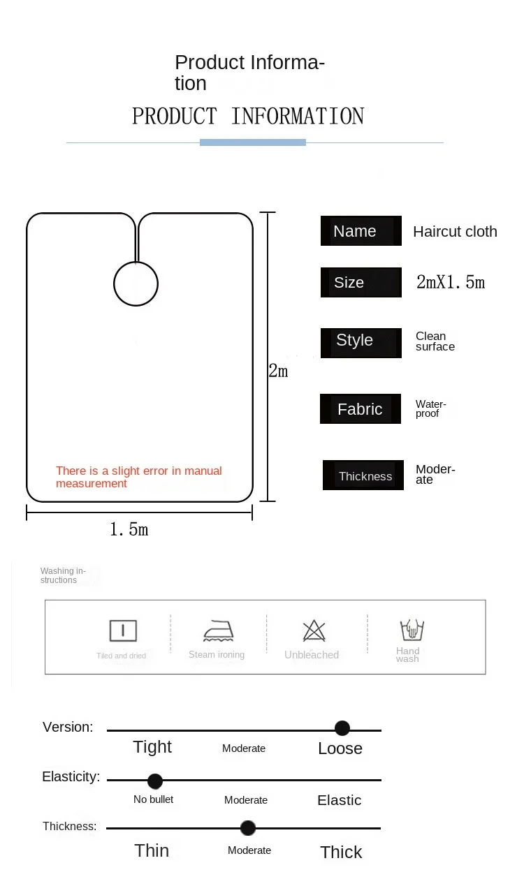 Extra Large Plus-sized Version 2 M Hairdressing Cape Waterproof Wai ...