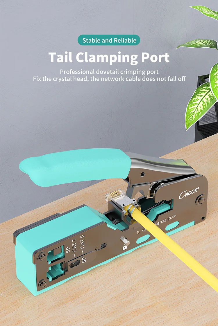 Rj45 Pass Through Crimping Tool For Cat8 Cat7 Cat6a Cat6 Cat5e Ethernet ...