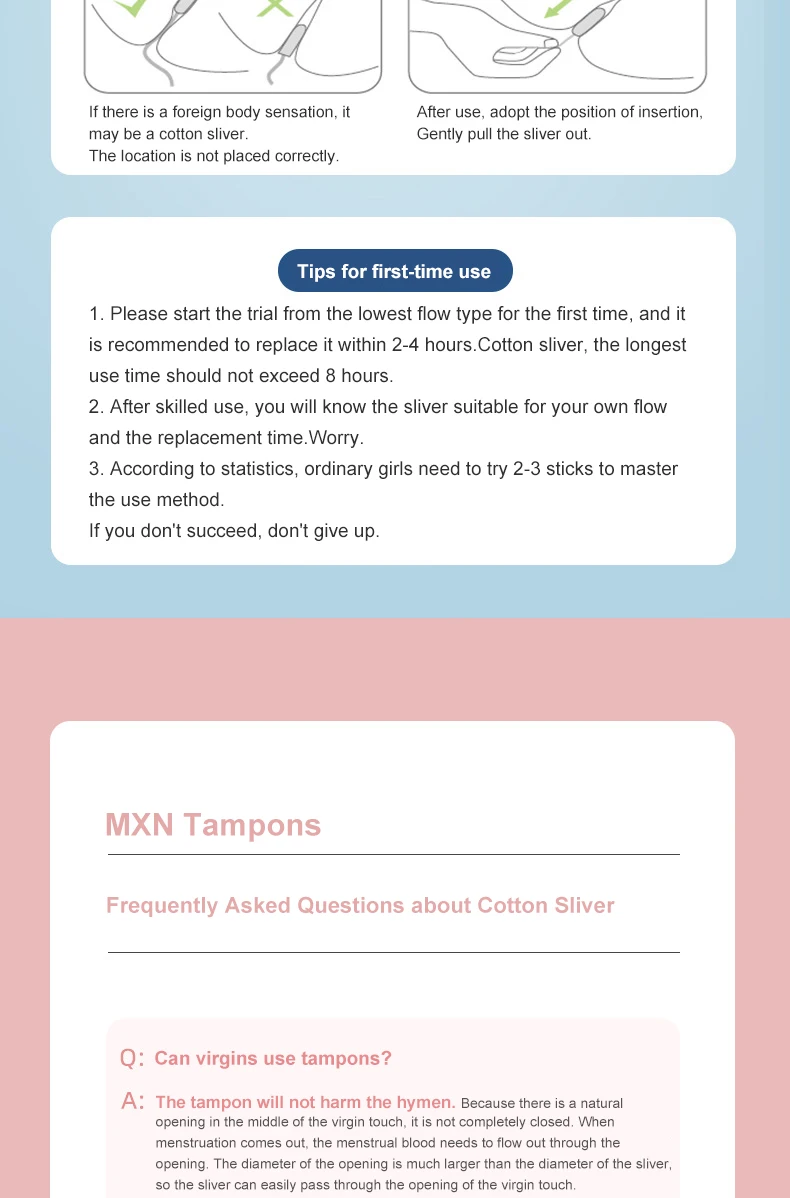 Strong Absorbent Disposable Biodegradable Organic Cotton Tampons For ...