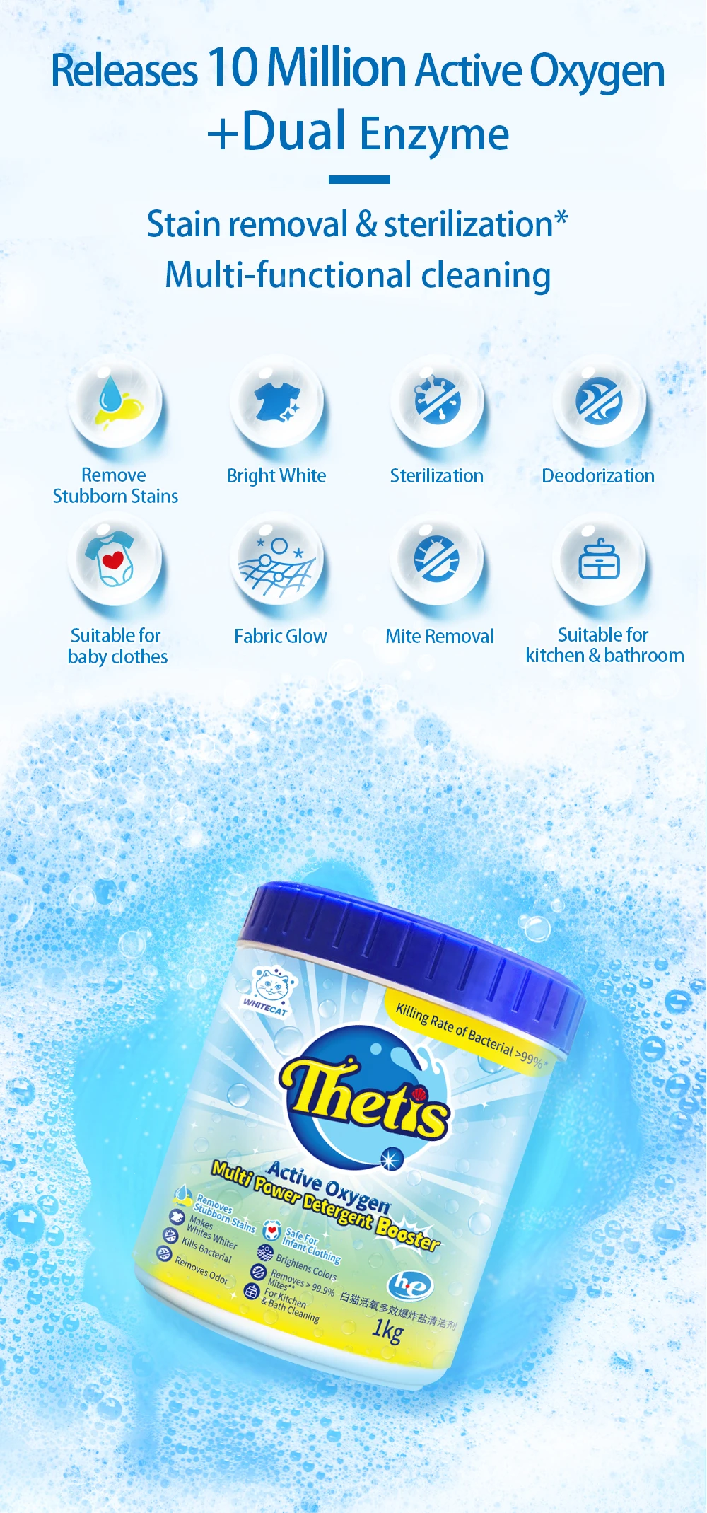 High Quality Active Matter Neutral Detergent Oxygen Bleach Clean Powder ...