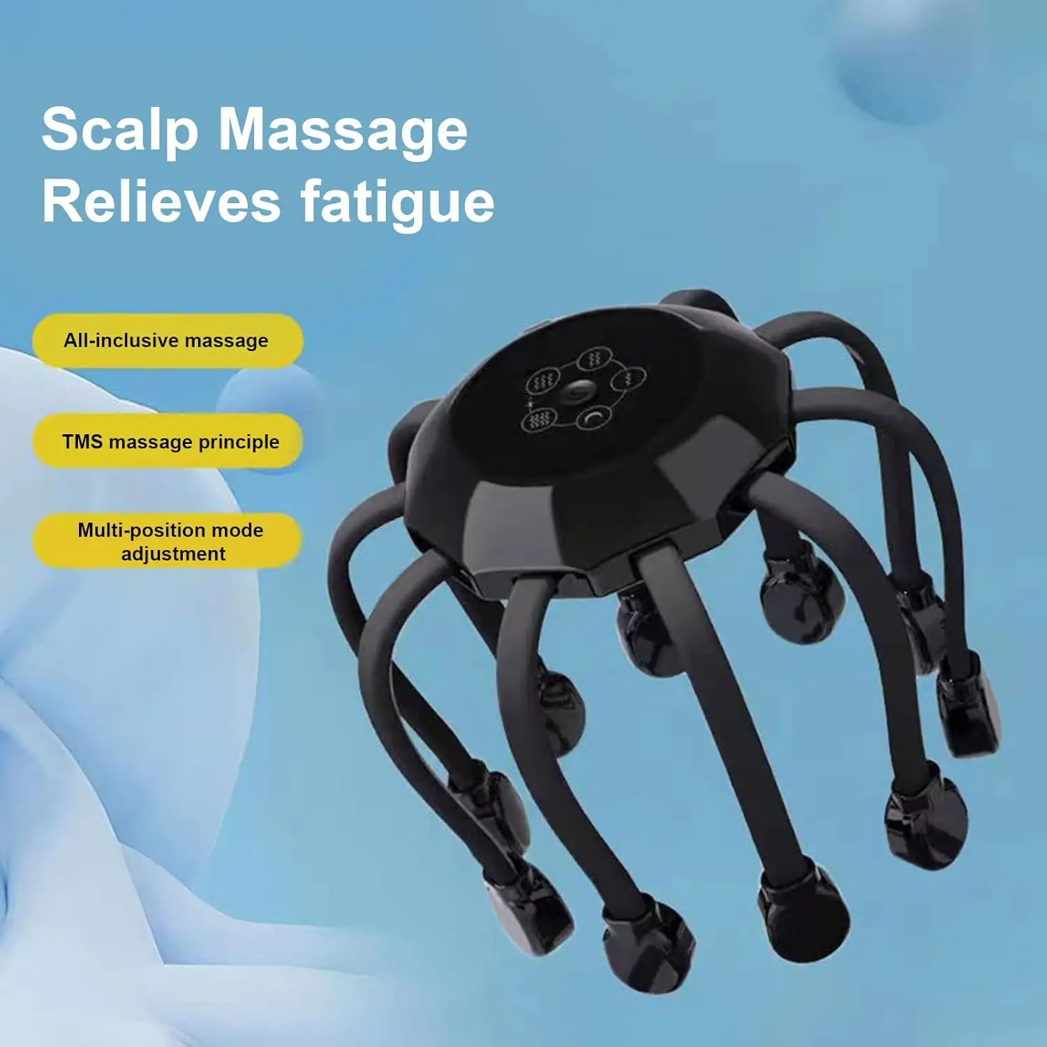 Alibaba.com: 10-claw electric scalp massager with 5 modes and timing function for stress relief ...