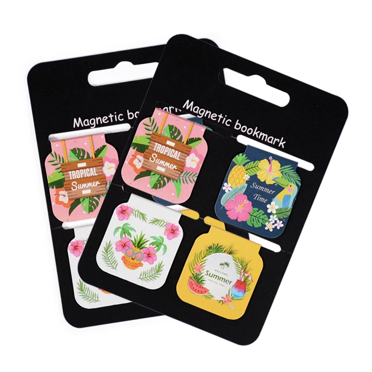 Custom Folding Standard Size Cartoon Characters Paper Magnetic Bookmark ...