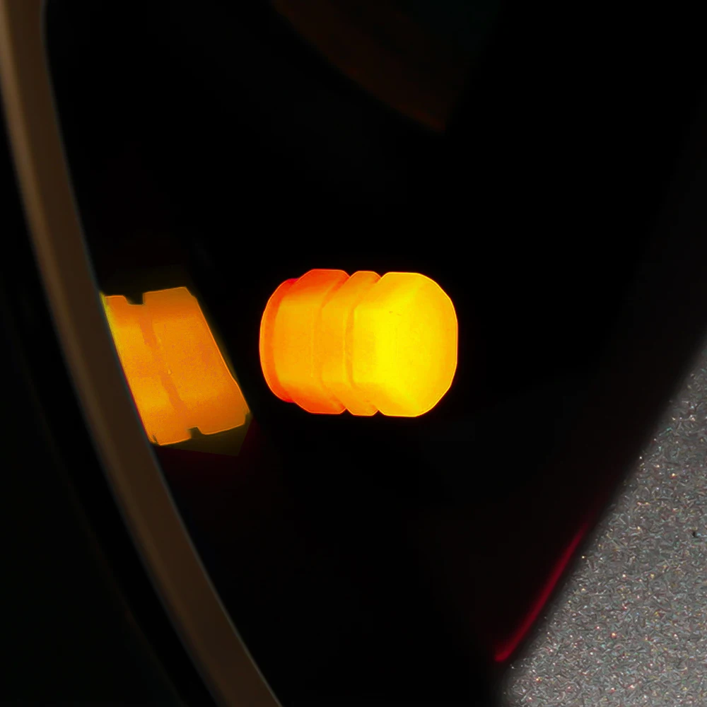 Universal Valves Glow In The Dark Valve Stem Covers Fluorescent Car ...