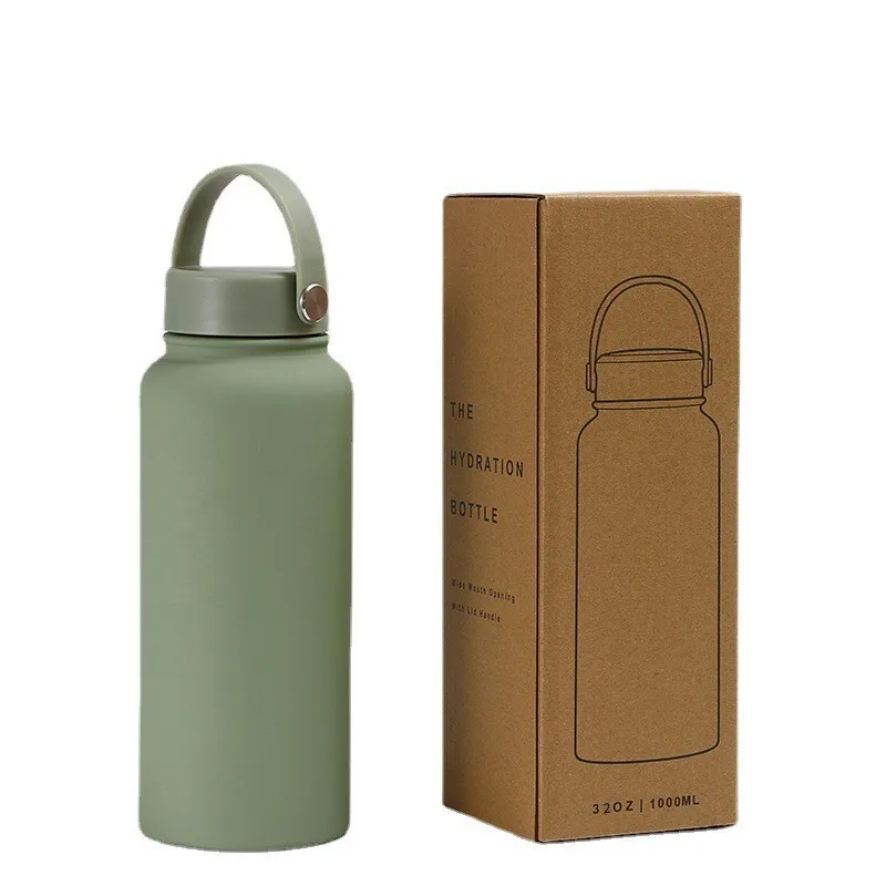 32oz 40oz Stainless Steel Rubber Matte Paint Thermos Vacuum Flask Sport ...