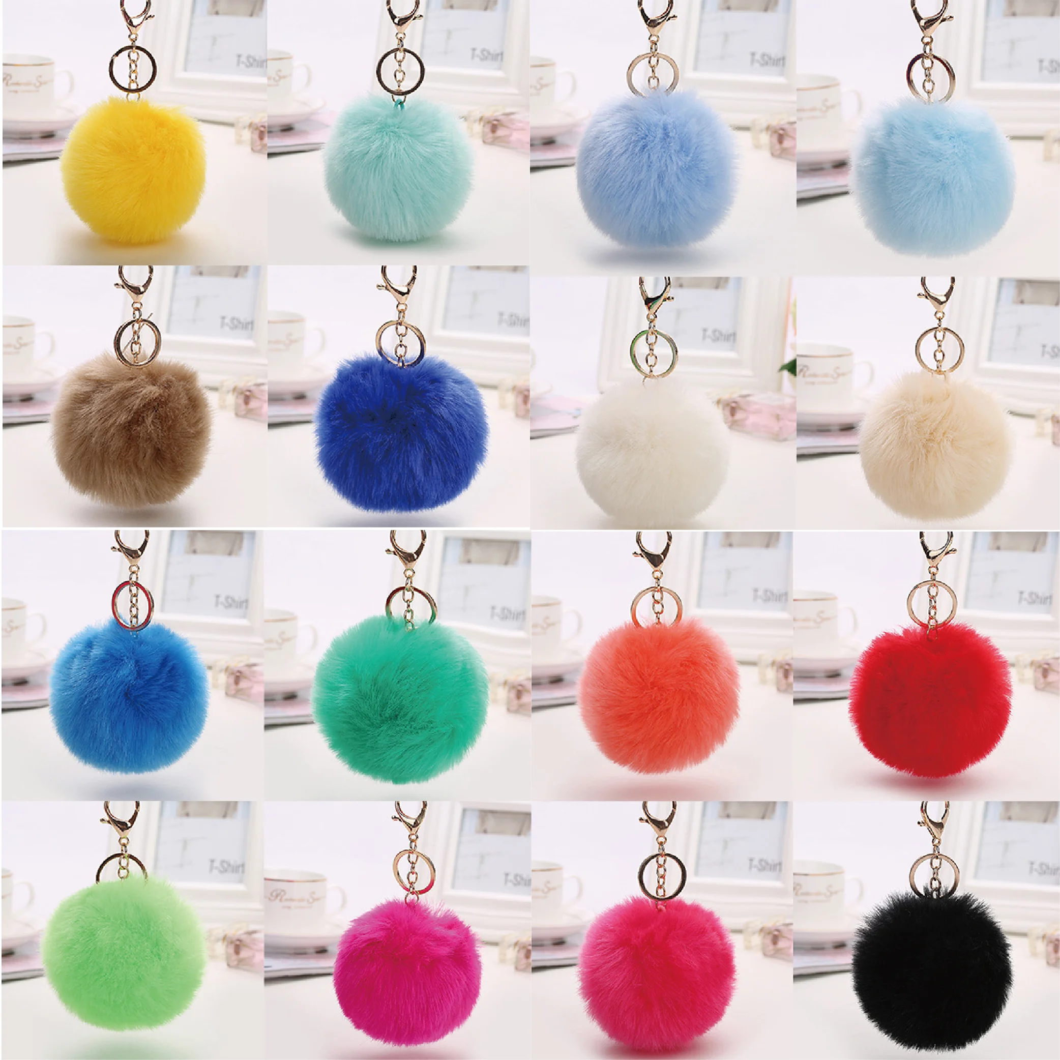 Factory Direct Sale Free Design Promotional Gift Custom Faux Fur Ball ...