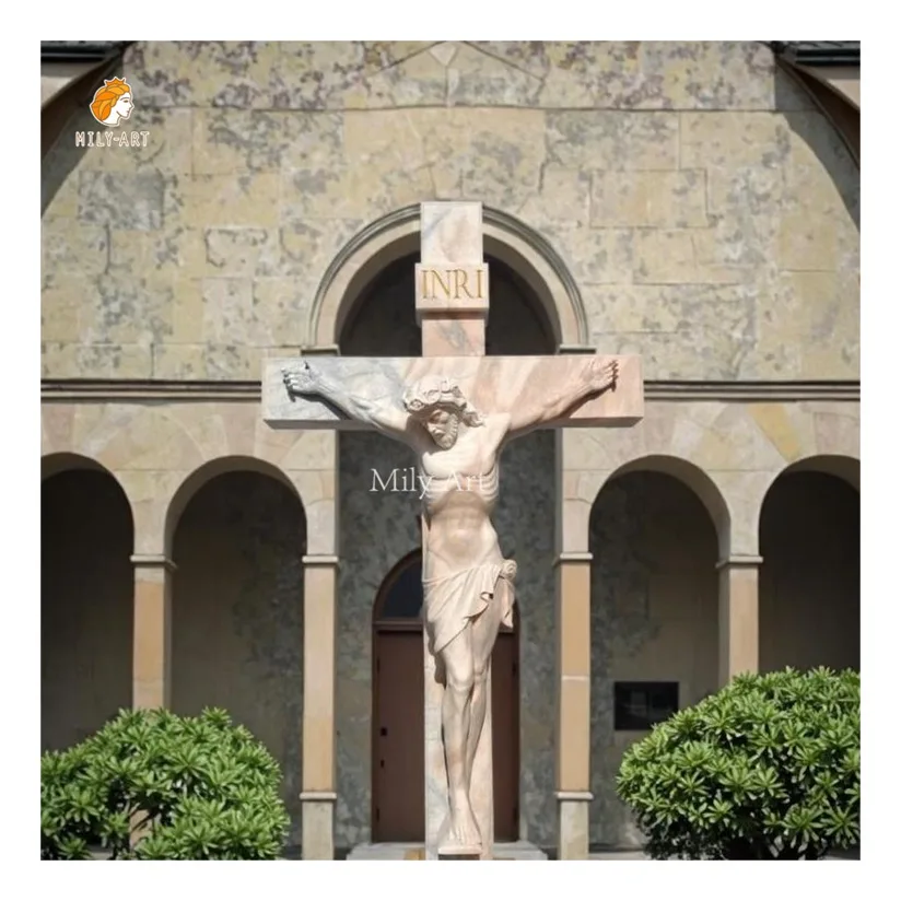 Alibaba.com: Hand-carved natural stone marble Jesus Christ statue ...