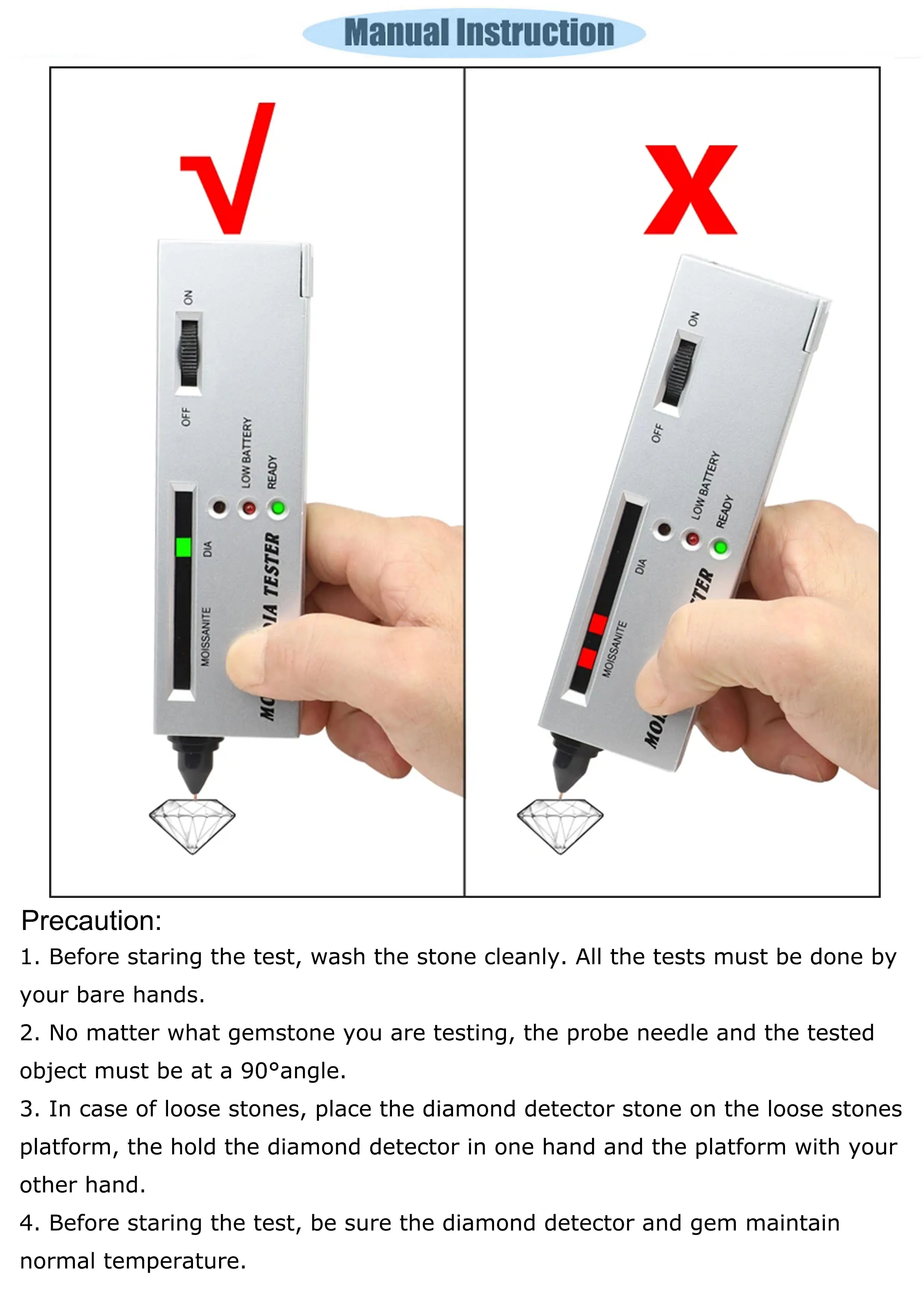 Best Moissanite Tester Gemstone Jewelry Watcher Tool Test Pen Gem Tool ...