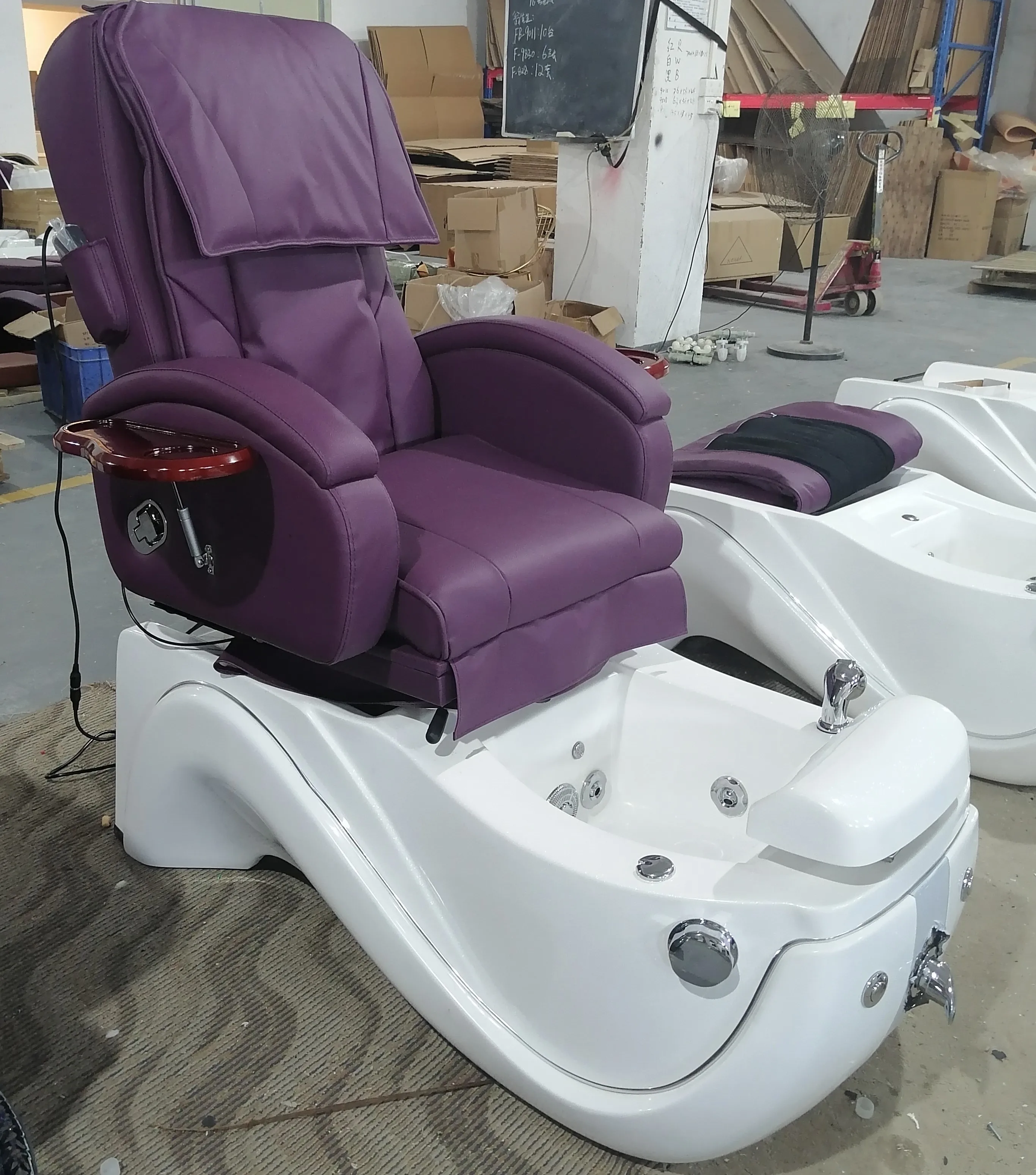 2023 Professional Luxury Black Leather Foot Spa Pedicure Bench Chair ...