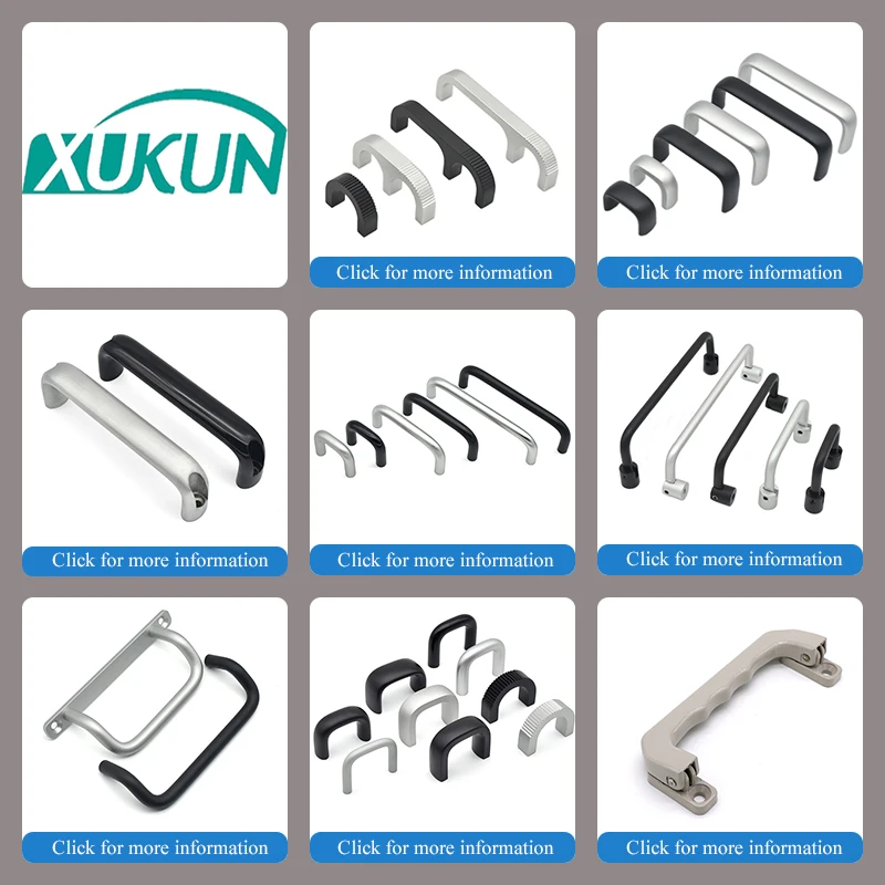 XK647 Aluminum Black Folding Door Handle - Versatile & Durable