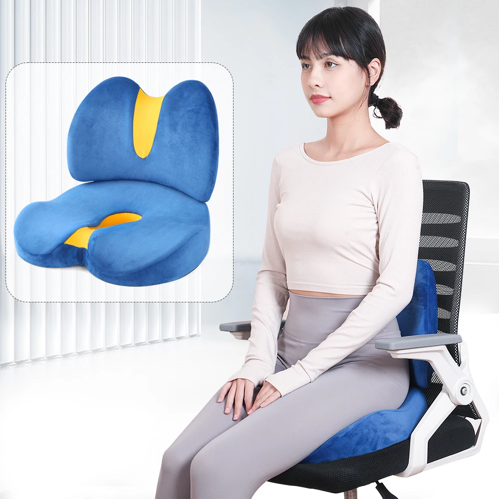 New Design Improving Seat Posture Office Chair Lumbar Pillow Set Memory ...