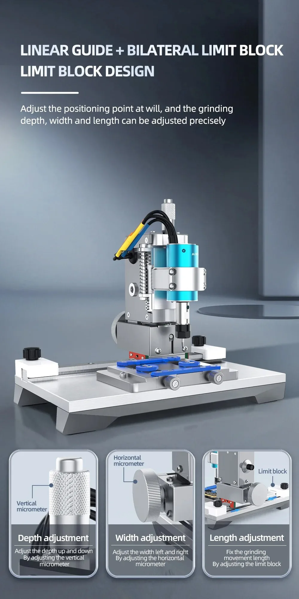 Chip Grinding Machine Mobile Phone Motherboard Hard Disk Ic Lcd Pcb ...