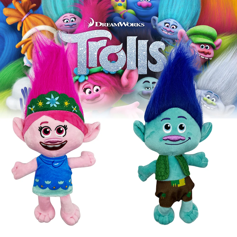 Hot Cartoon Trolls Band Together Plush Toys Magic Hair Elf Soft Plusies ...