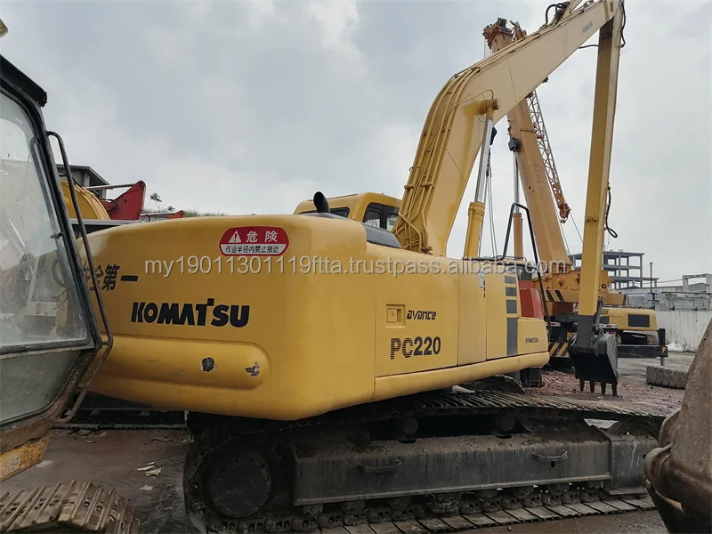 Japan Used Excavator Machine Komatsu PC220-6 Excavator Long Arm ...