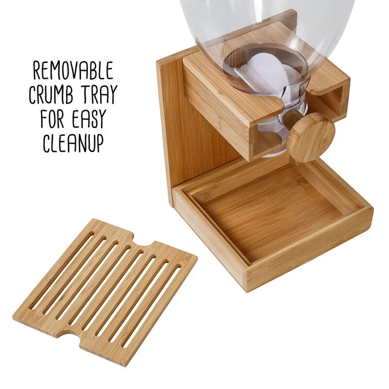 Bamboo Cereal Dispenser - Sustainable & Functional Storage