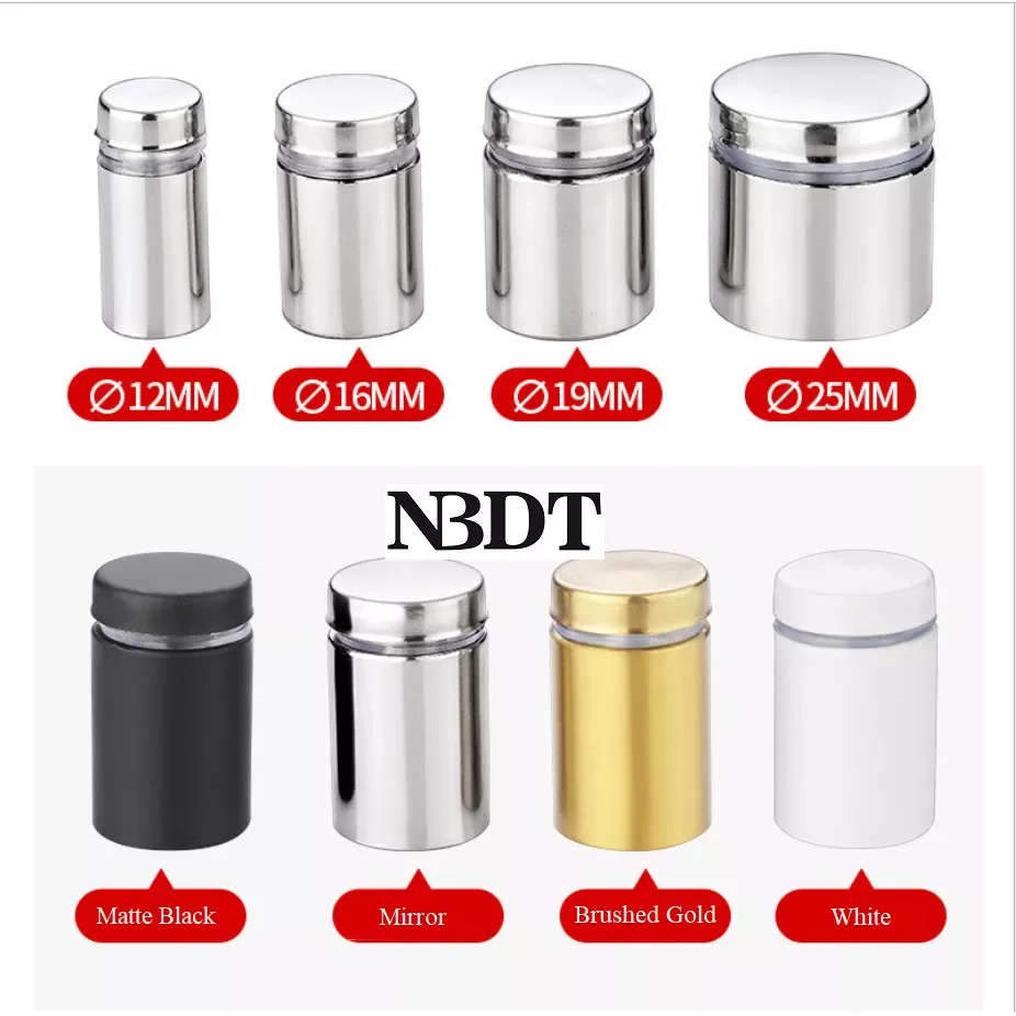 Anodized Aluminum Round Standoff Stainless Steel Sign Stands