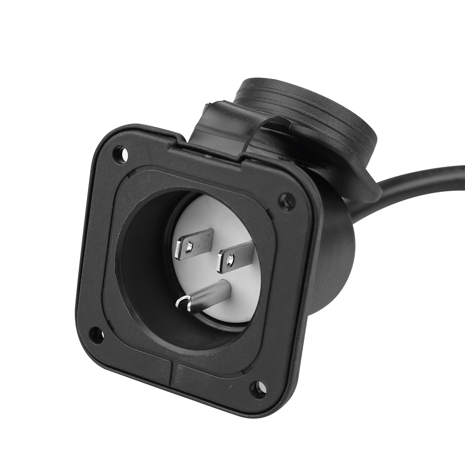 15A 125V AC Power Inlet Port Plug ETL Standard Y Splitter Cable NEMA 5 ...