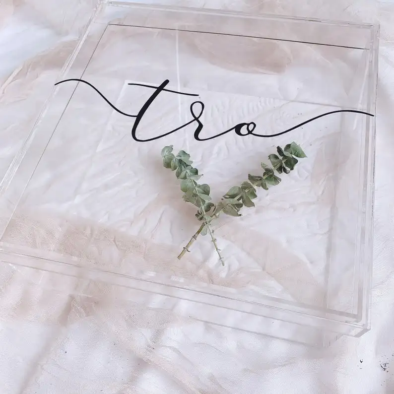 Acrylic Keepsake Box - Personalised OEM Clear Acrylic Gift Box