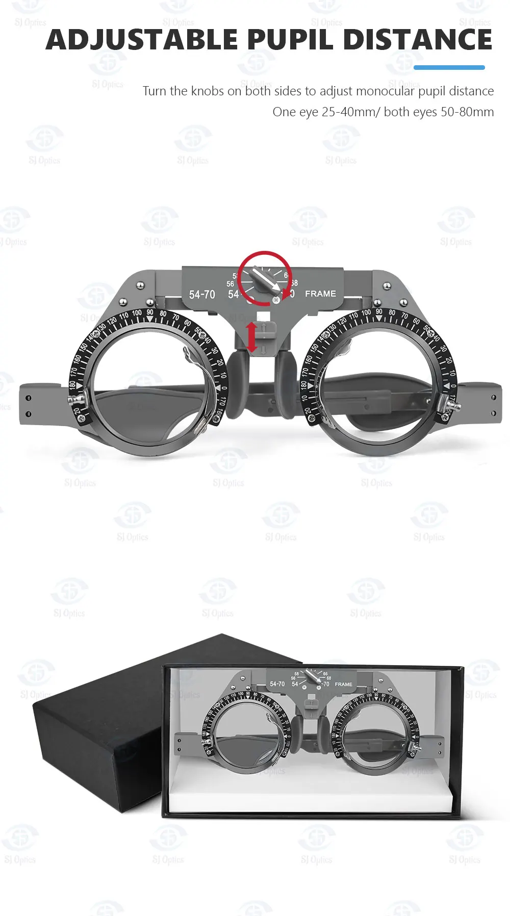 SJ Optics Optical Instruments Trial Lens Frames Pd Adjustable TF-5470 ...