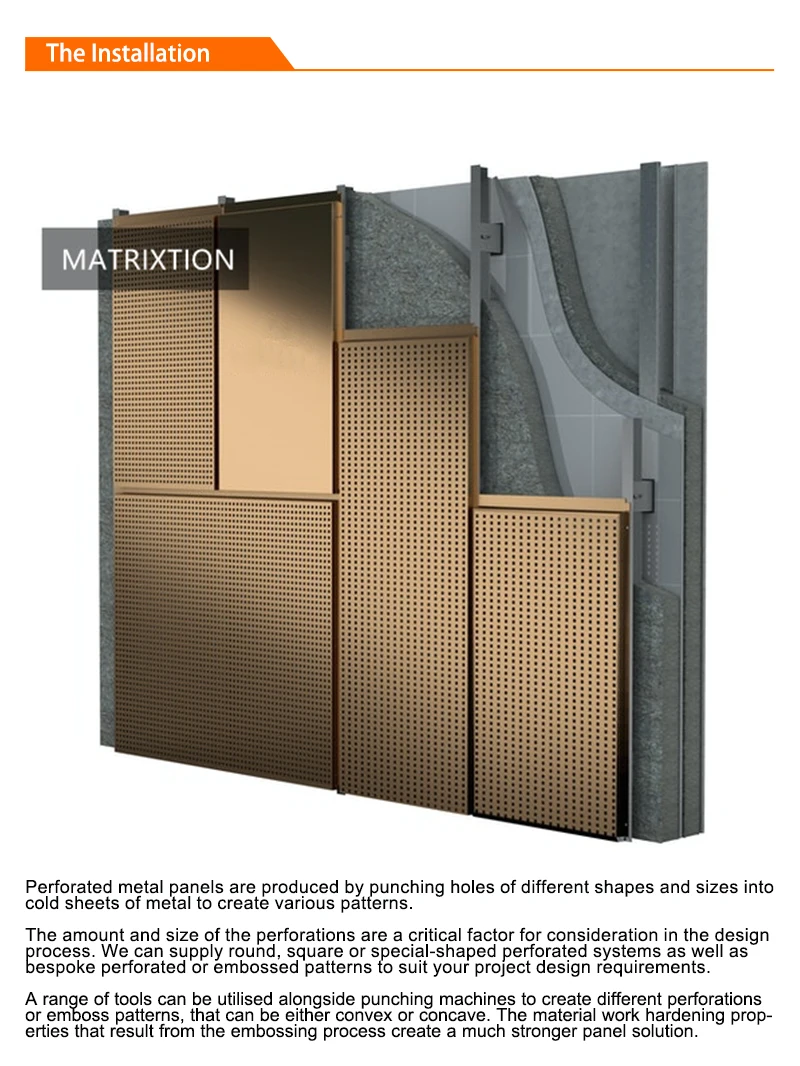 3d Triangle Aluminum Panel Cladding Design Panels Perforation Wall ...