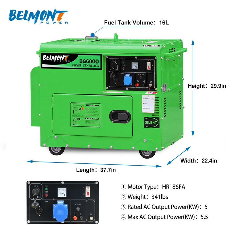 220V 380V 110V 5KVA 15KVA 4.5KW 4.6KW 5KW 5.5KW 6KW 6.5KW Portable ...