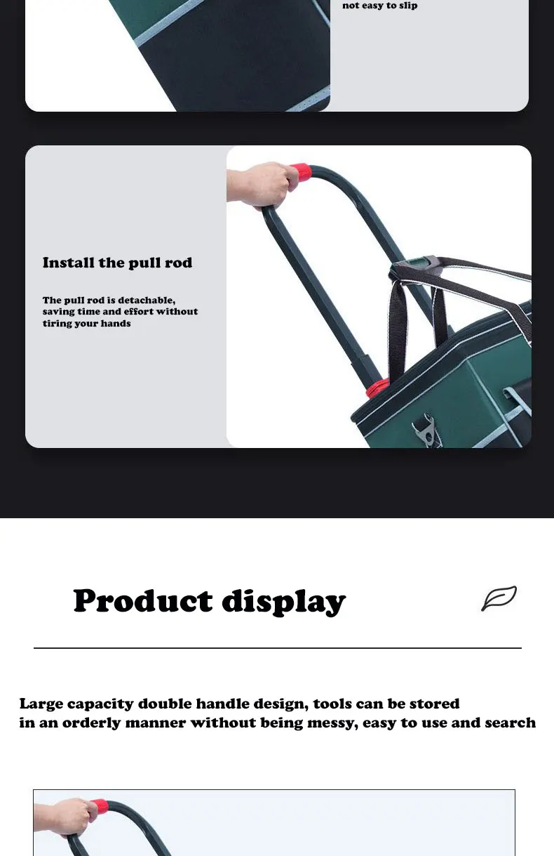 Trolley Tool Box Canvas Tool Bag - Multifunctional & Durable
