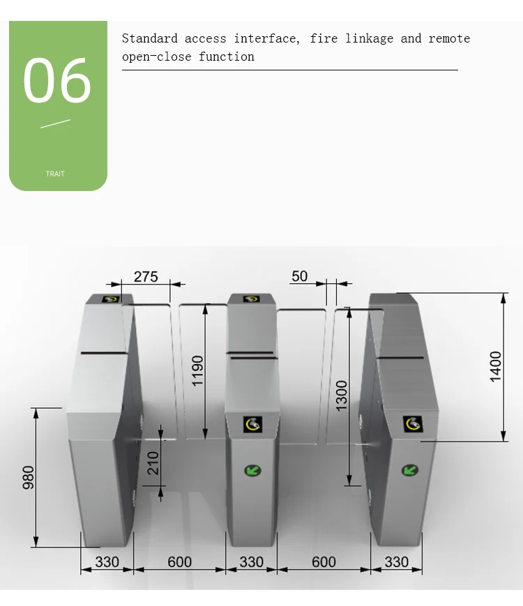 Office Building Access Control Swing Gate & Rfid System - Oem