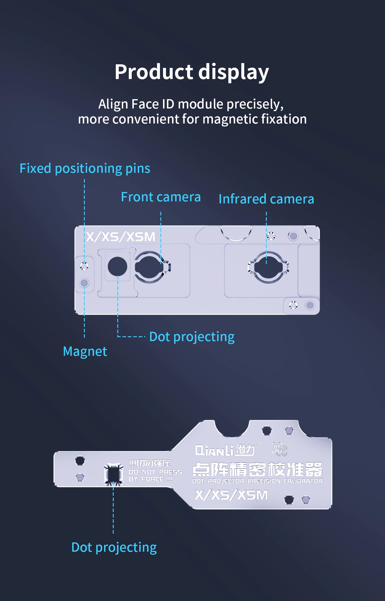 Qianli Dot Projector Precision Calibrator For Iphone X Xs Xr Xsmax/11 ...