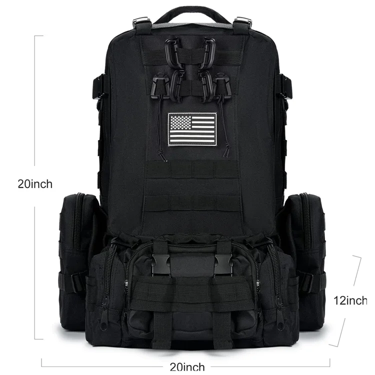 4 In 1 Tactical Backpack 60l Assault Detachable Waterproof Molle Hiking ...