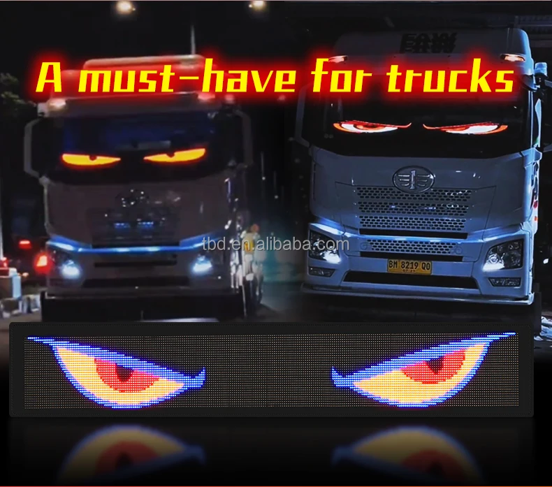 Truck Devil Eye LED Screen - Smart Car Sticker for Trucks