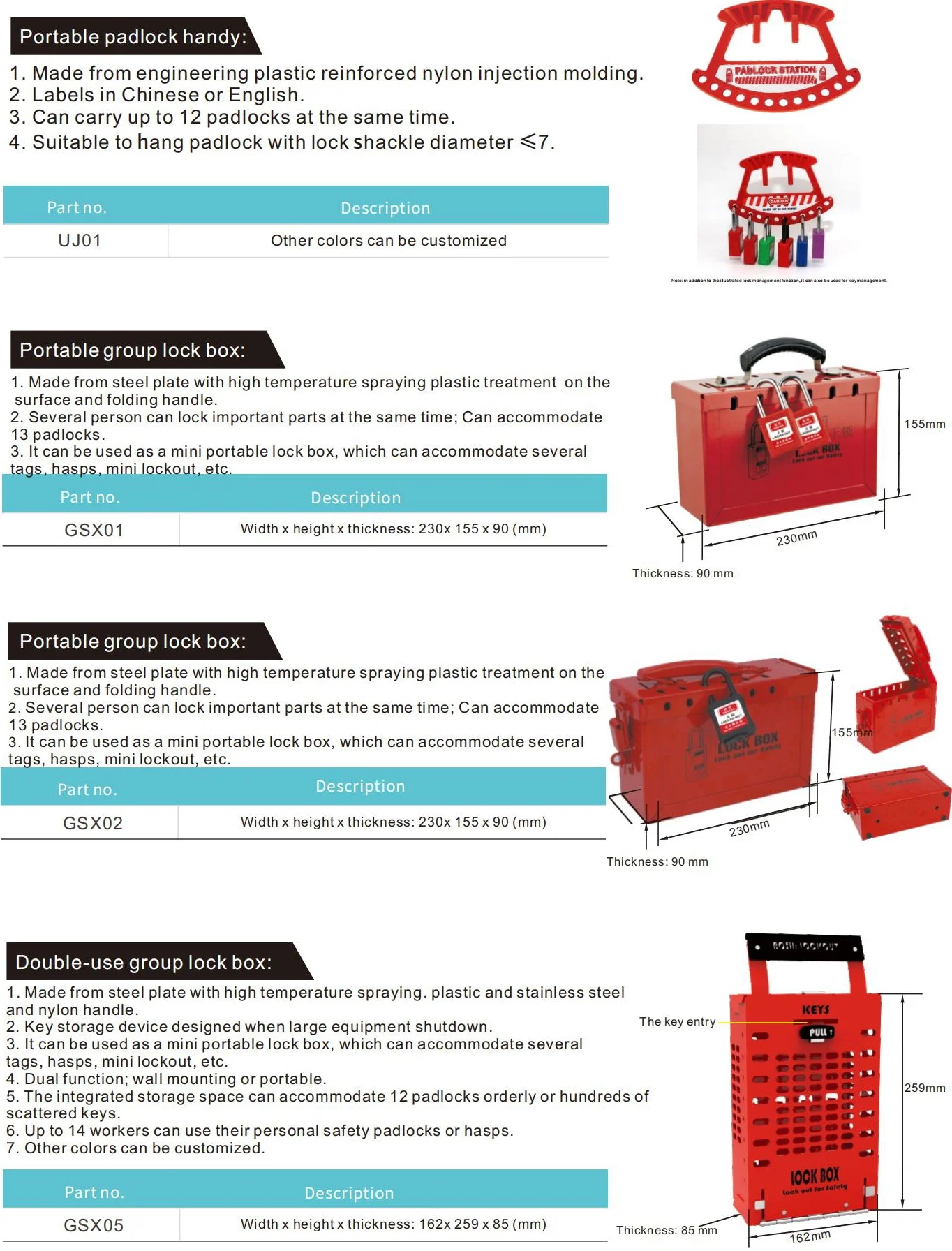 Portable LV Products Multi-Functional Safety Lock and Loto Management ...