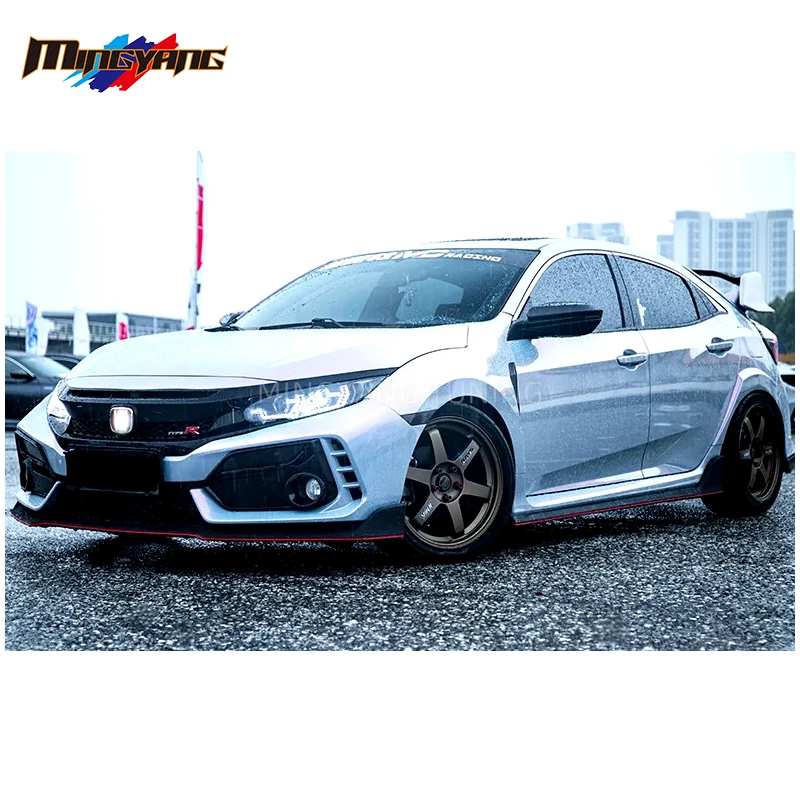 Type R Design 1:1 Bodykit Bumper Side Skirt Fender for Civic Sedan 2016 ...
