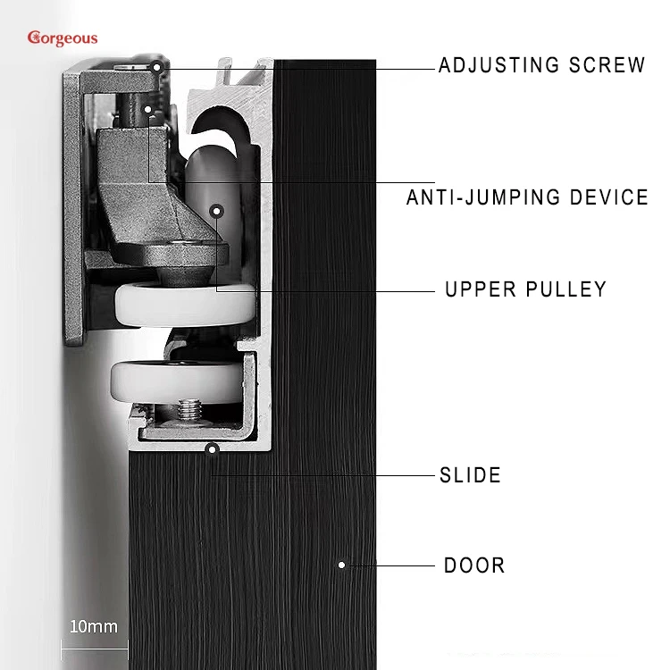 Gorgeous Two-way Aluminum Buffer Sliding Way Dampers Wall Mount Hidden ...