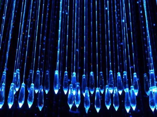LED Fiber Optic Waterfall Light Curtain for Ceiling Decor