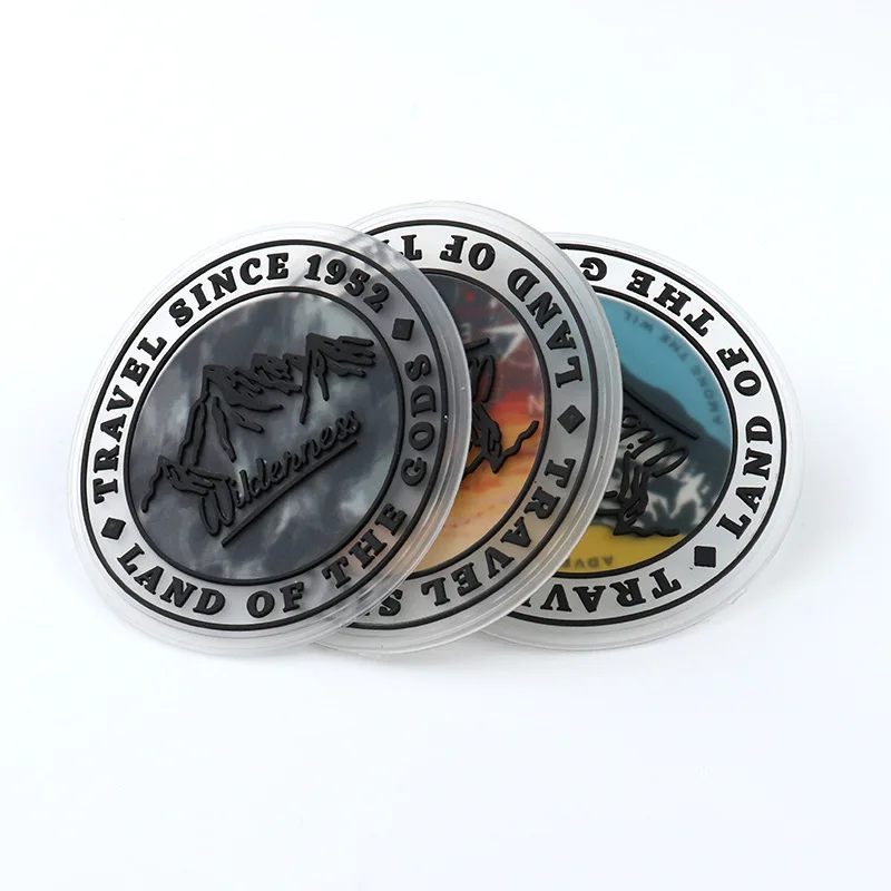 Custom Embossed 3d Pvc Logo Patches Rubber Transparent Background Badge ...