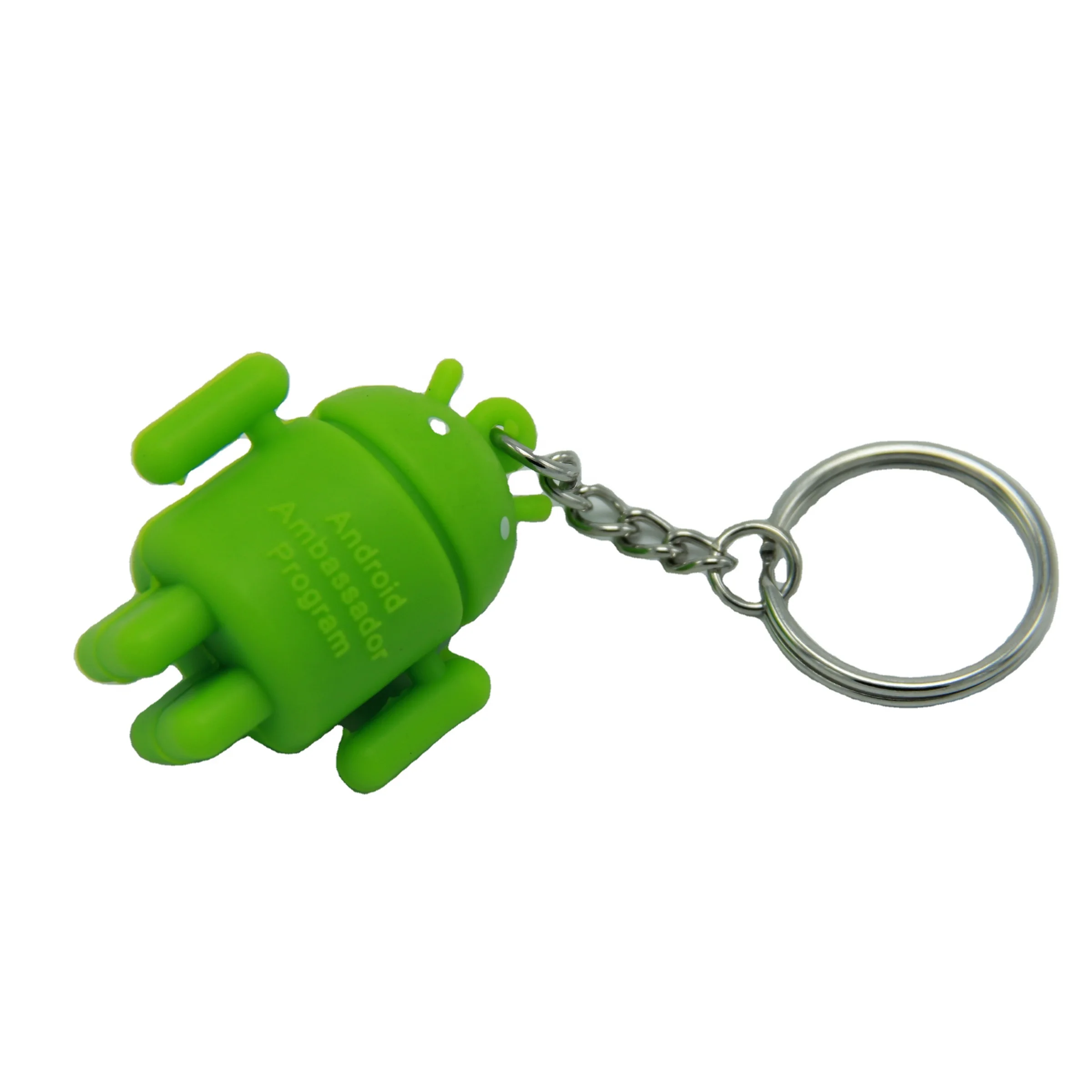 Wholesale Customized 3D Android Soft Pvc Robot Keychain Cheap Rubber 3d ...