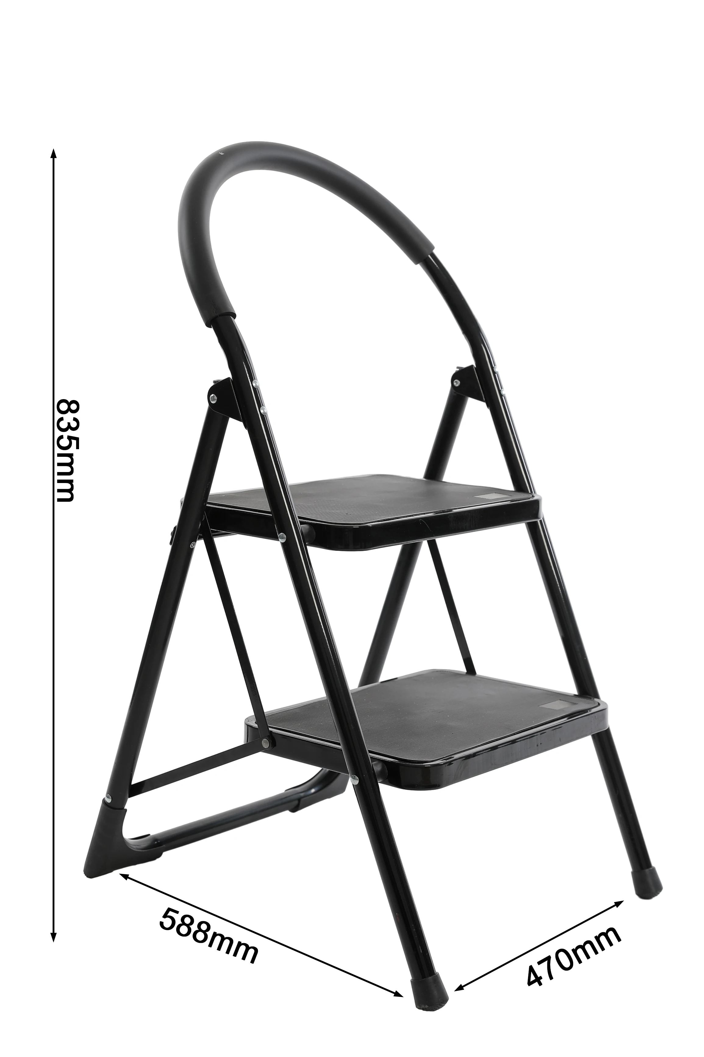 High Quality En14183 Folding Steel Step Ladder With Handrail - Buy Step ...