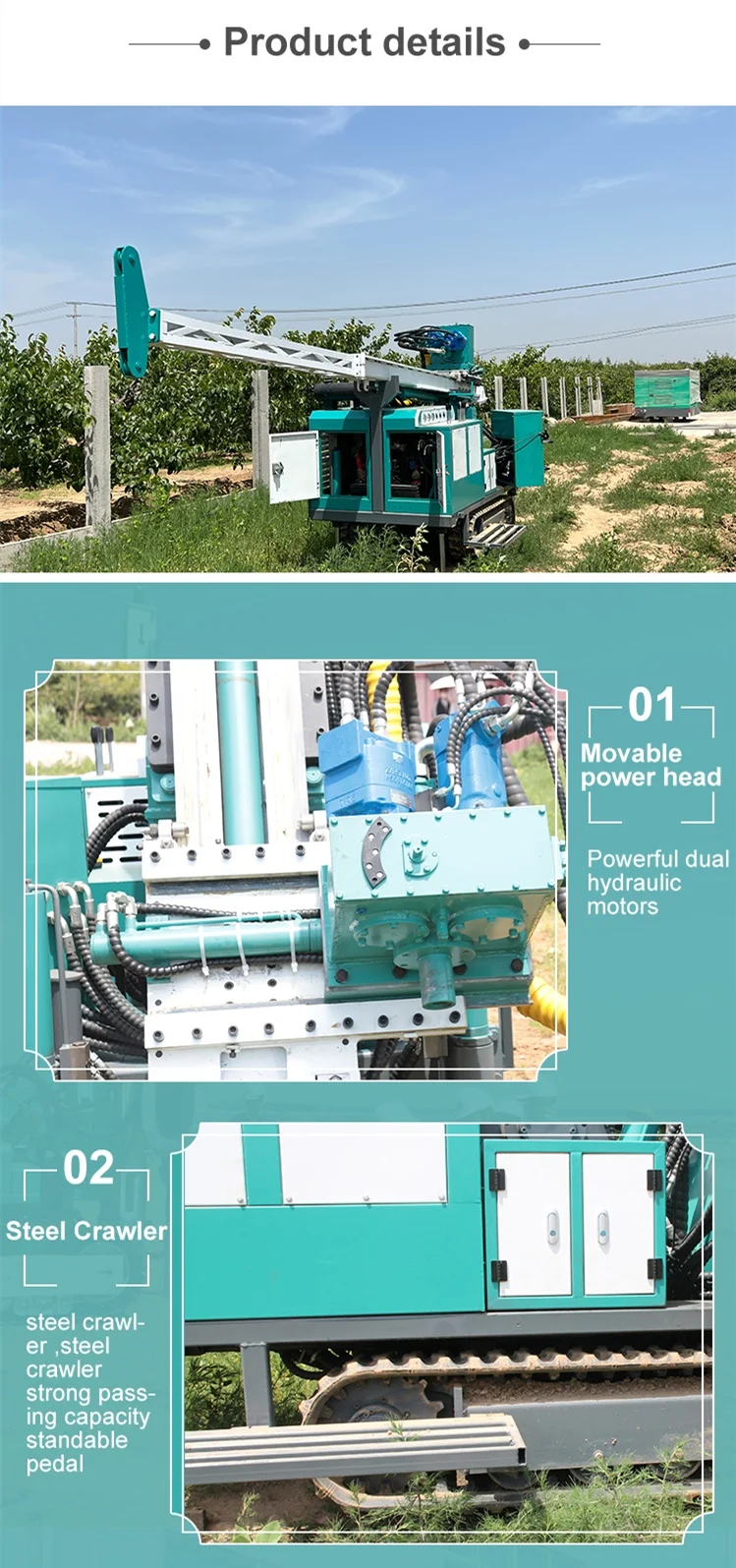 100m to 300m HF-300D Crawler Water Well Drilling Machine - Diesel ...