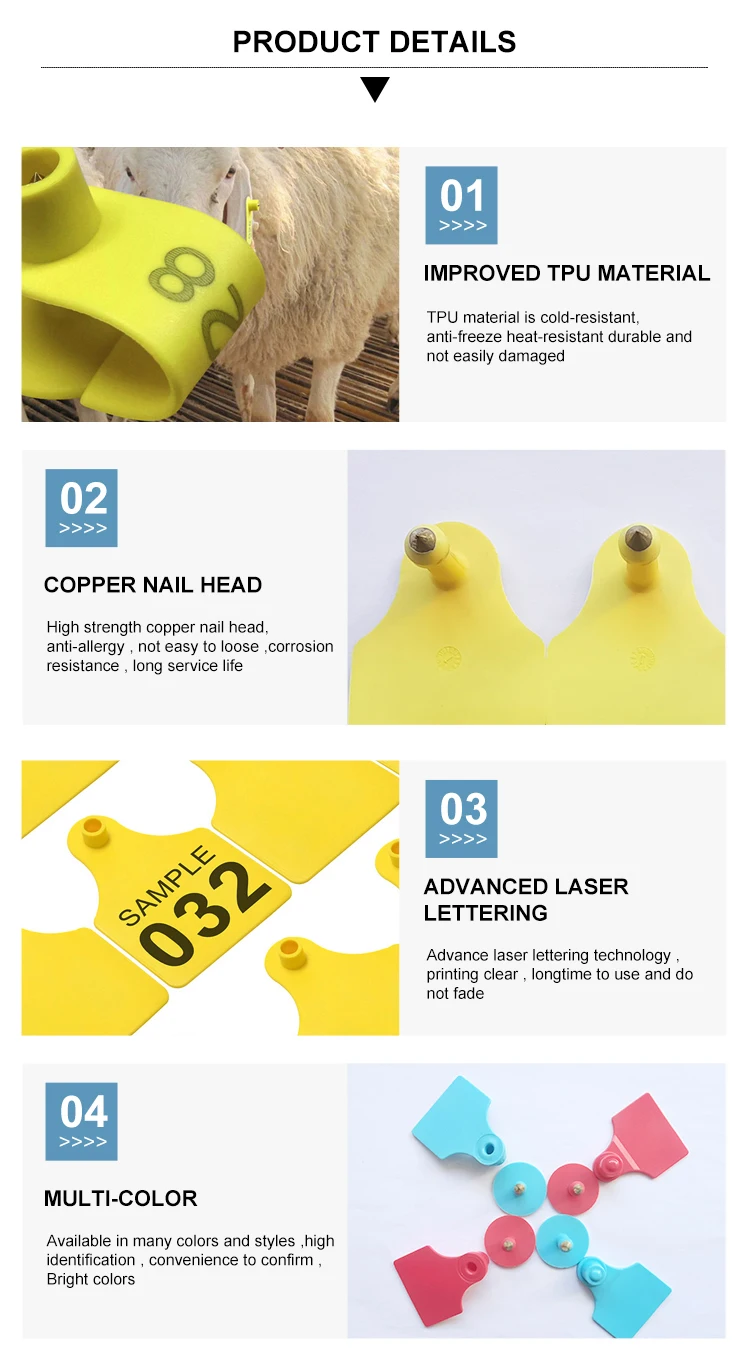 Allflex Ear Tags for Cattle Temperature Ear Tags Mice Ear Tags Reusable ...