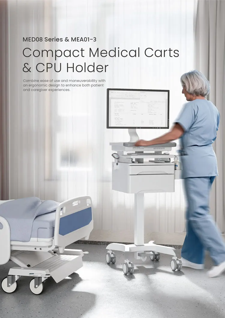 LUMI Medical Cart - Mobile, Height Adjustable & VESA Compatible