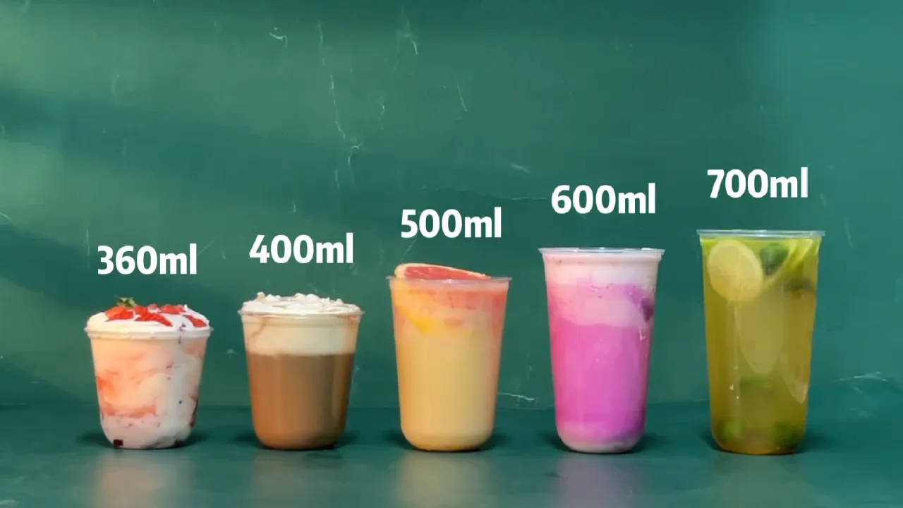 Custom Disposable Plastic Milk Tea Cup Clear Plastic Bubble Tea Cup Pp ...