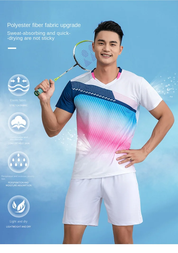 Quick-drying Badminton Clothing Customized Sublimation Mens Womens ...