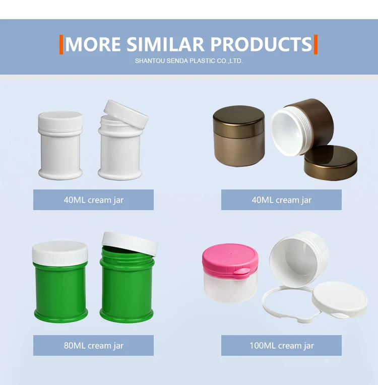 Ointment Container,Cosmetic Personal Care Jars,Screw Cap 40ml Cream ...