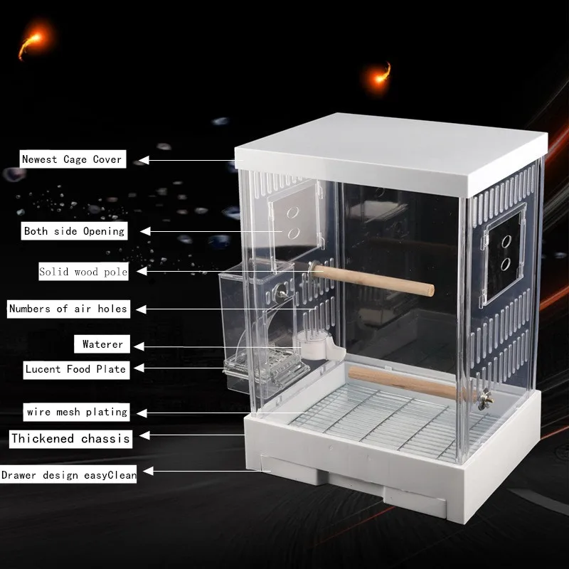 Cages Birds Finches Canary Nesting Box Parrot Breeding Goldfinch Large ...