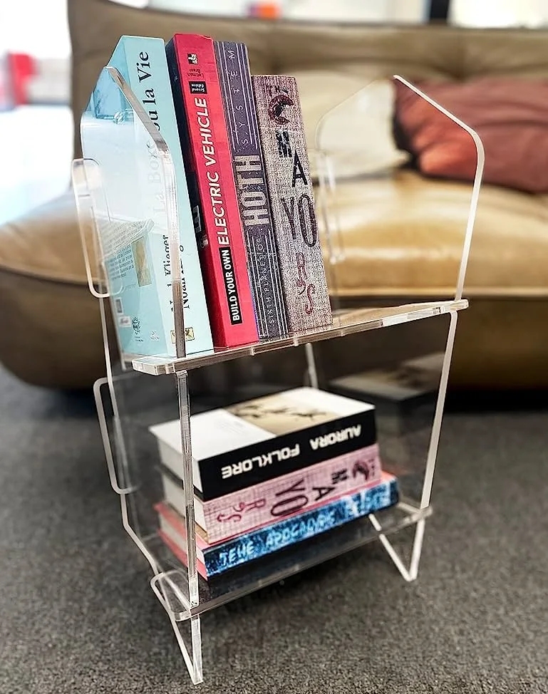 Customized Layered Transparent Acrylic Book Shelf Display Stand - Buy ...